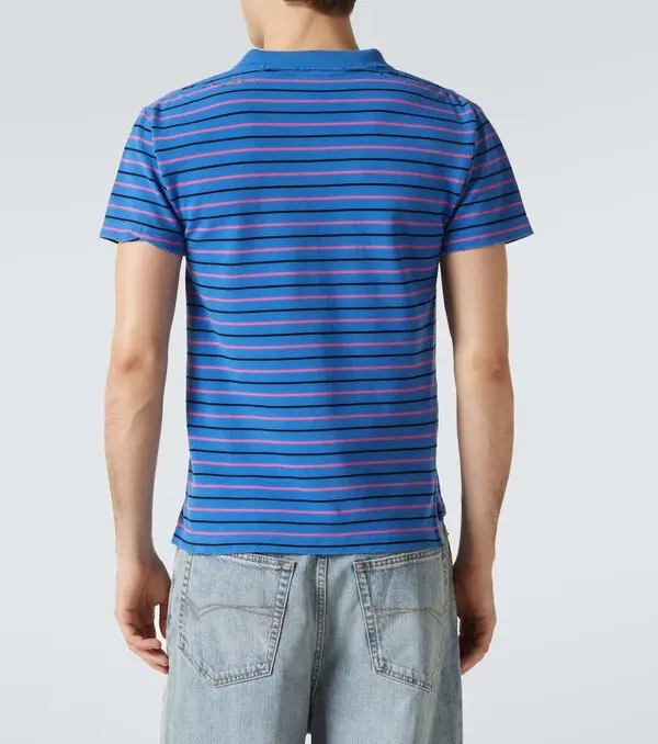 Balenciaga Laurel Classic Cotton Pique Polo Shirt - Blue