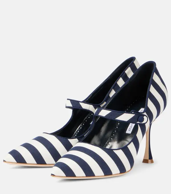 Manolo Blahnik Campari Mary Jane Pumps