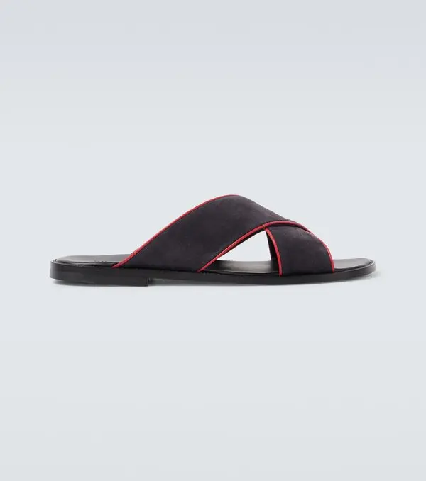 Manolo Blahnik Suede Sandals - Blue