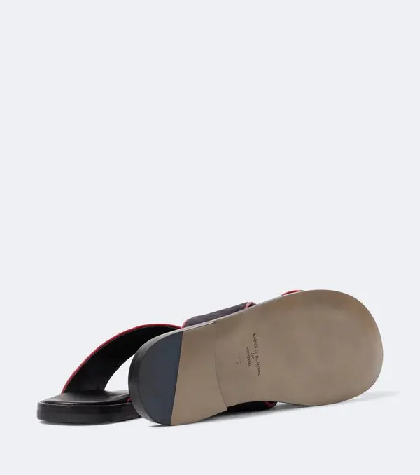 Manolo Blahnik Suede Sandals - Blue