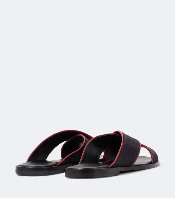 Manolo Blahnik Suede Sandals - Blue