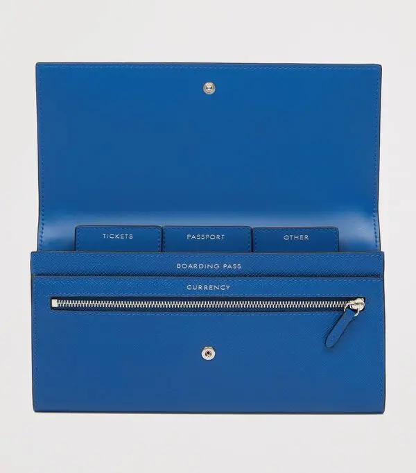 Smythson Panama Leather Marshall Travel Wallet
