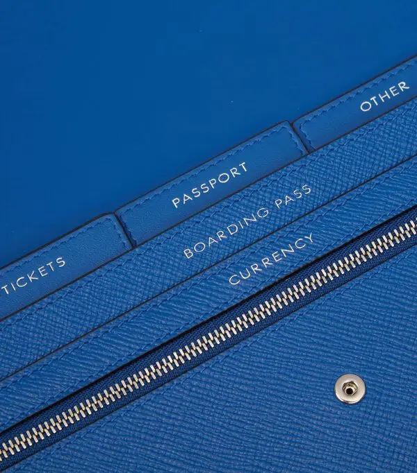 Smythson Panama Leather Marshall Travel Wallet