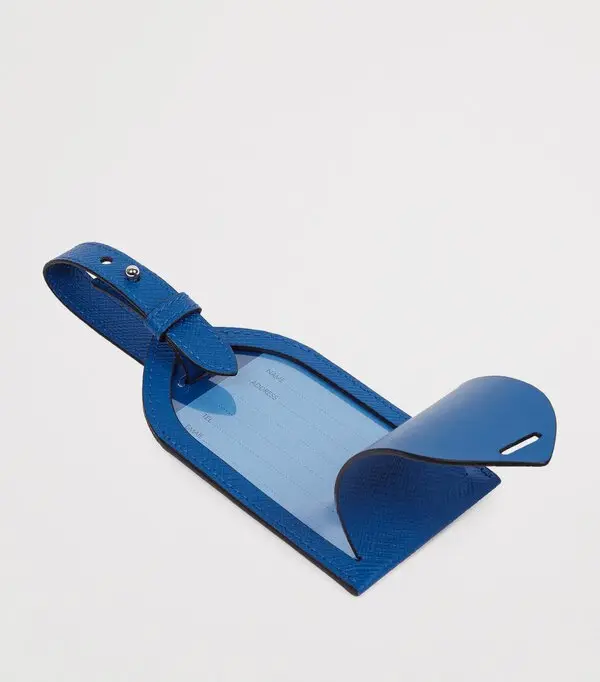 Smythson Panama Leather Luggage Tag