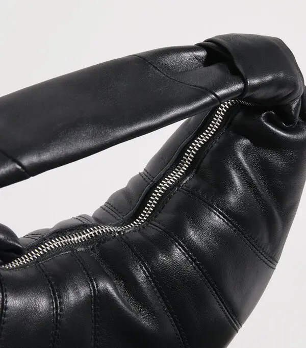 LEMAIRE Mini Lambskin Fortune Croissant Shoulder Bag - Black