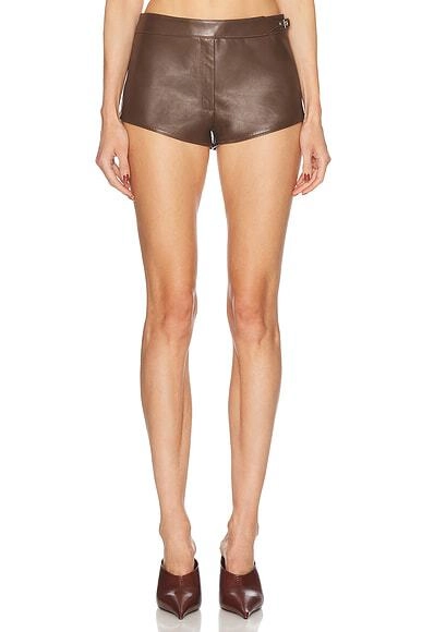 MIMCHIK Buckle Mini Short - Chocolate
