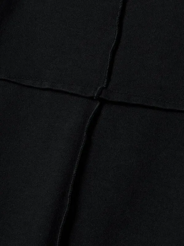 Khaite Kit' Paneled Cotton-jersey T-shirt - Black