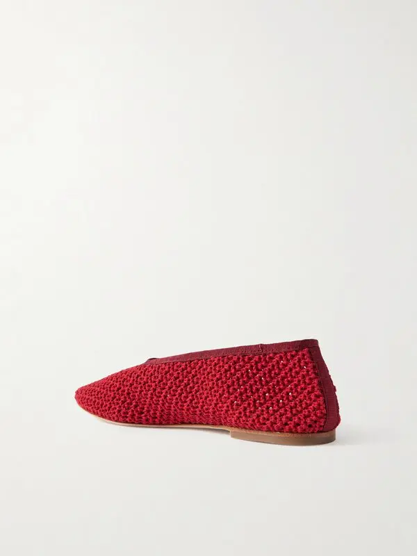 Staud Alba Crocheted Ballet Flats