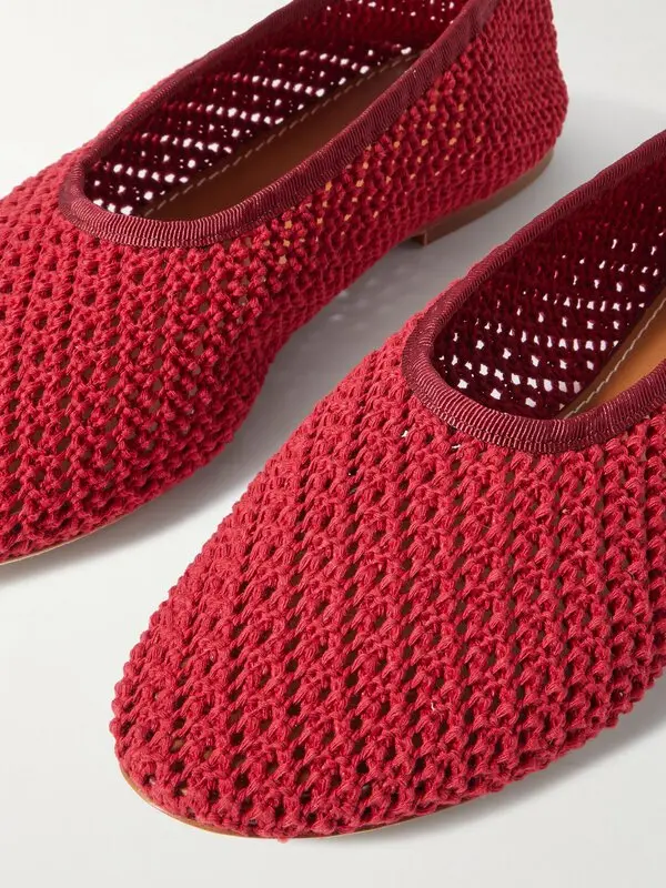 Staud Alba Crocheted Ballet Flats