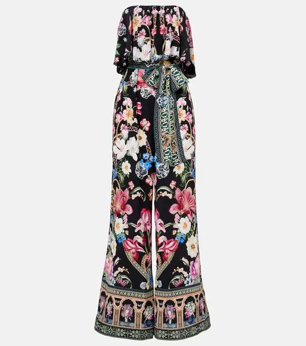 Camilla Midnight In Monserrate" Printed Silk Jumpsuit - Multicoloured