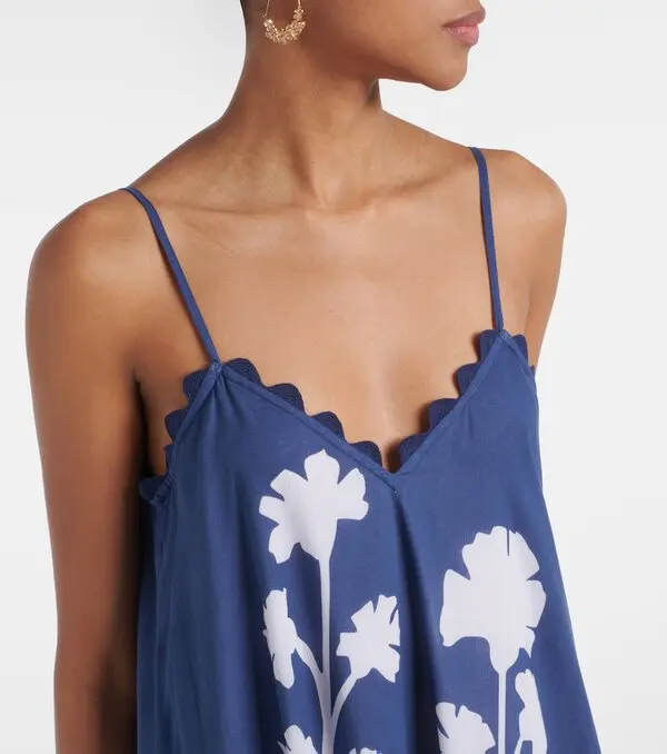 JULIET DUNN Printed Cotton Maxi Dress