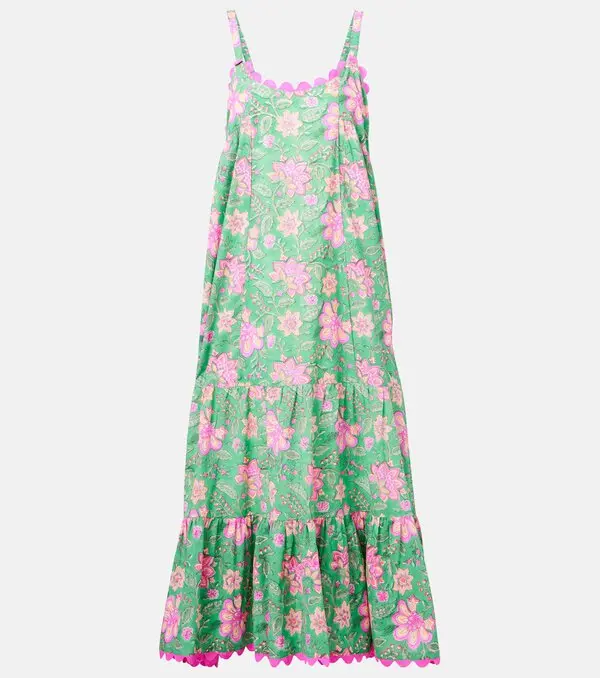 JULIET DUNN Printed Cotton Maxi Dress - Multicoloured