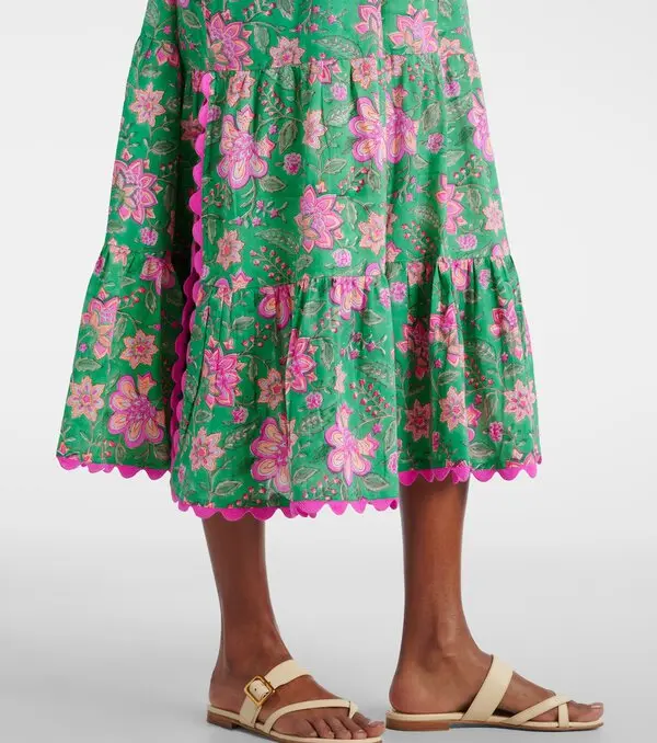 JULIET DUNN Printed Cotton Maxi Dress