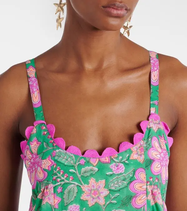 JULIET DUNN Printed Cotton Maxi Dress