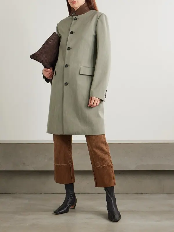 Loro Piana Blain Suede-trimmed Storm System® Wool Coat