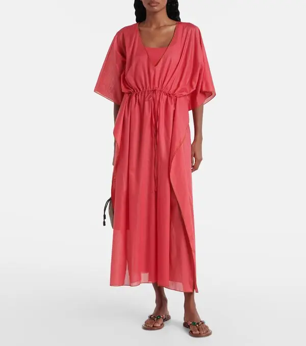 ERES Voilier Cotton Voile Kaftan - Red