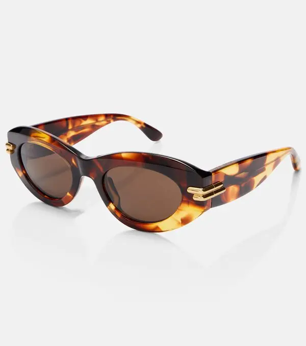 Bottega Veneta Mitre Oval Sunglasses