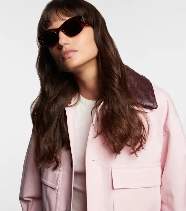 Bottega Veneta Mitre Oval Sunglasses