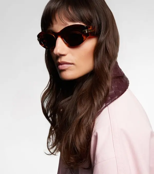 Bottega Veneta Mitre Oval Sunglasses