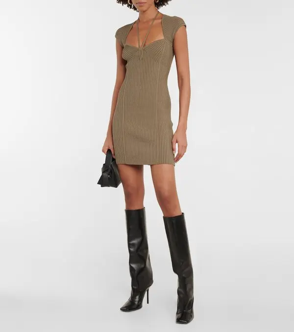 Simkhai Dylan Ribbed-knit Midi Dress