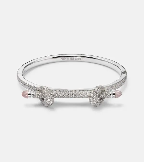 ANANYA 18kt White Gold Diamond And Quartz Bracelet - Silver