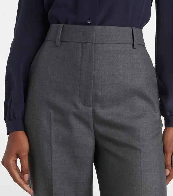 Valentino Garavani High-rise Wool Straight Leg Trousers