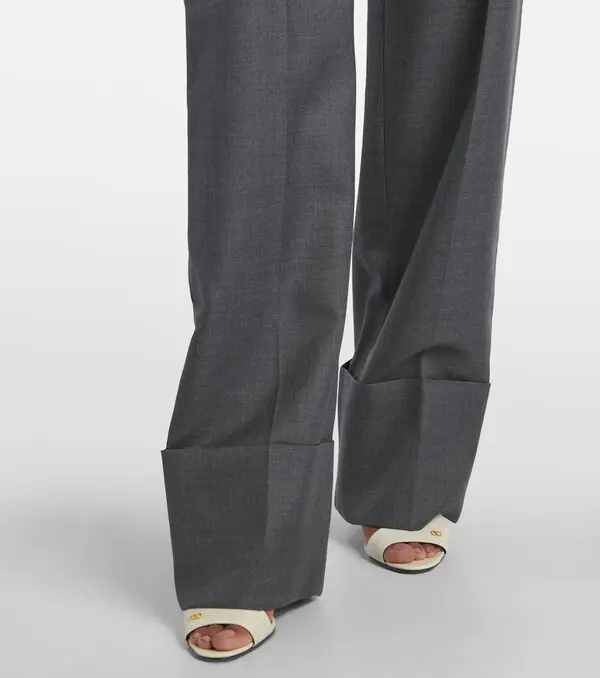 Valentino Garavani High-rise Wool Straight Leg Trousers