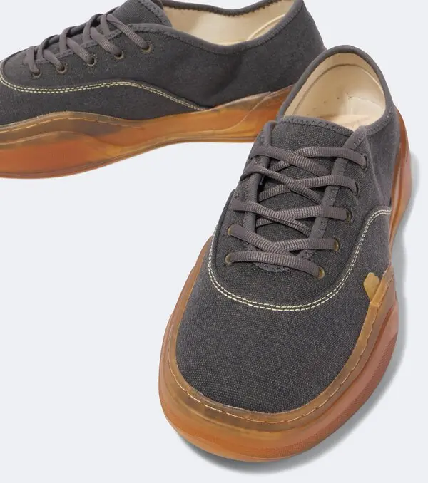 ERL Canvas Low-top Lace-up Sneakers - Black