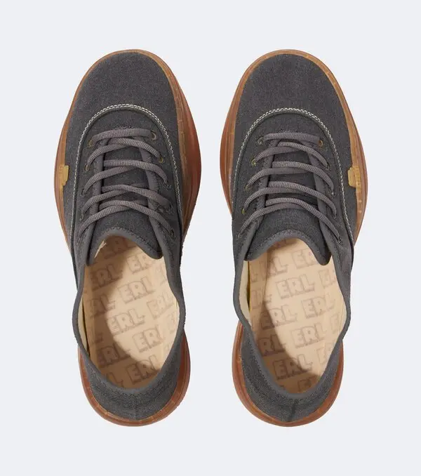 ERL Canvas Low-top Lace-up Sneakers - Black