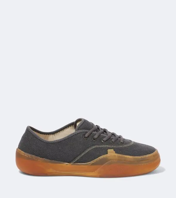 ERL Canvas Low-top Lace-up Sneakers - Black