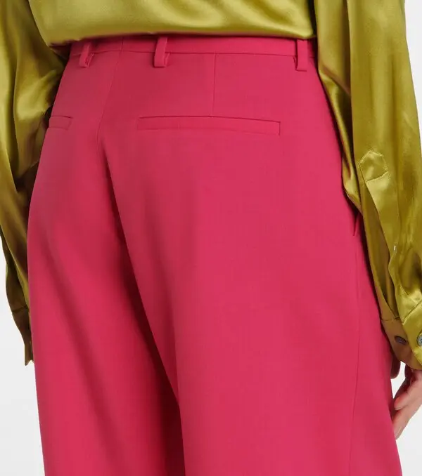 Dries Van Noten Wool And Mohair Twill Straight Leg Trousers