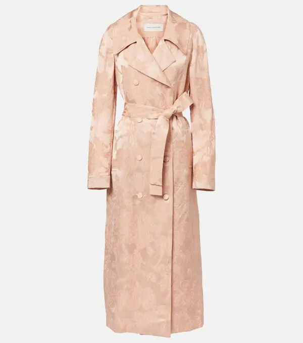 Dries Van Noten Floral Linen-blend Jacquard Coat