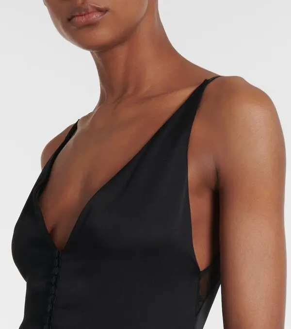 Stella McCartney Open-back Peplum Midi Dress
