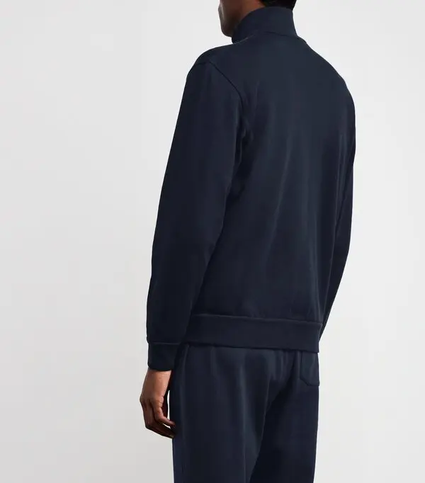 Brioni Cotton-blend Zip-up Sweater