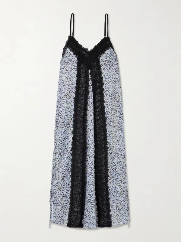 KIKA VARGAS Sunita Leopard-print Maxi Dress - Blue