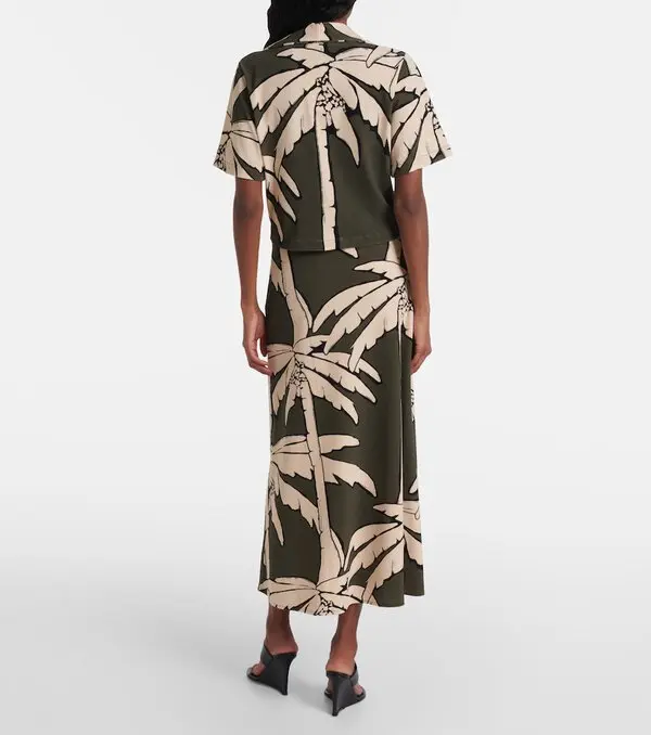 Johanna Ortiz Cropped Printed Terry Shirt