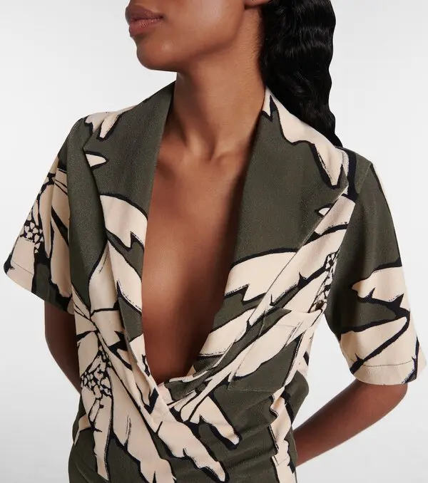 Johanna Ortiz Cropped Printed Terry Shirt