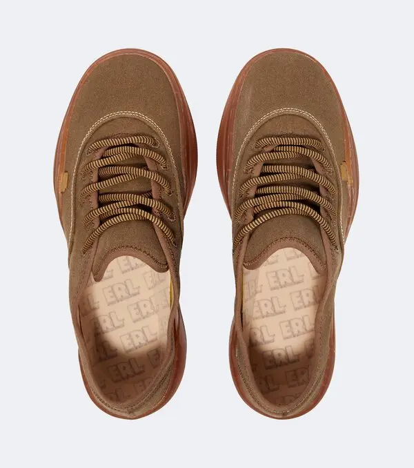 ERL Canvas Lace-up Low-top Sneakers - Brown