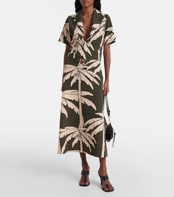 Johanna Ortiz Printed Terry Maxi Skirt