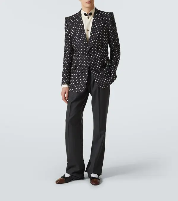 Valentino Garavani Polka-dot Silk Blazer