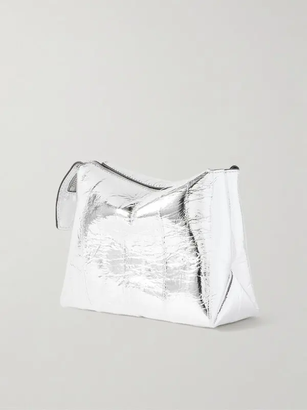Khaite Lina Metallic Crinkled-eel Pouch
