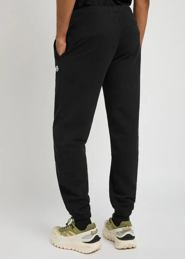 Moncler Logo Cotton Sweatpants - Black