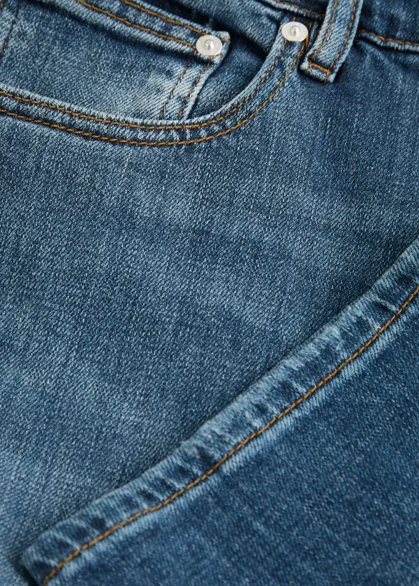 FRAME Straight-leg Jeans - Mid Blu