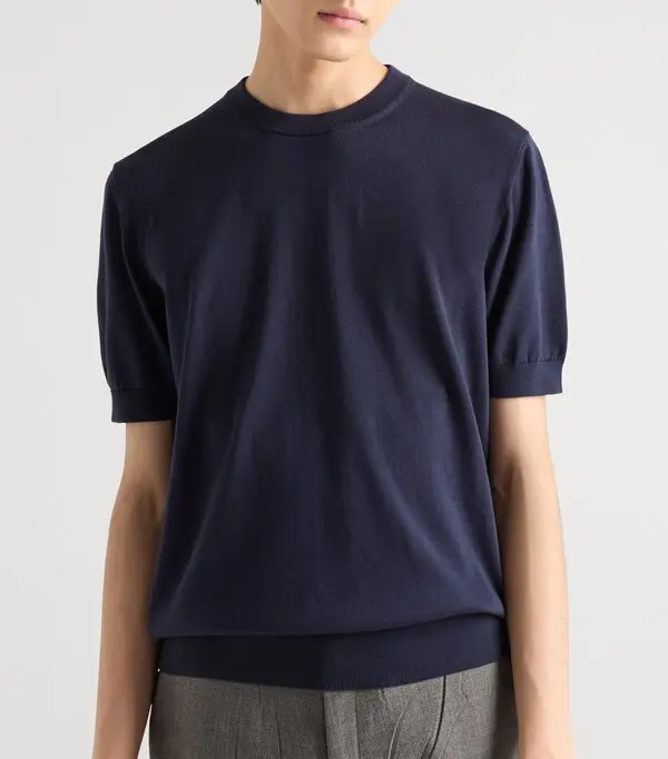 Prada Cotton Short-sleeve Sweater
