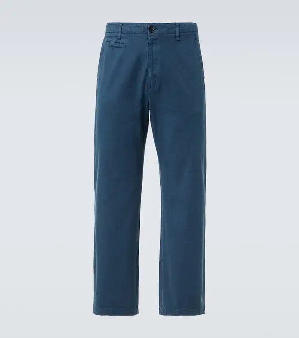Auralee Cotton Gabardine Chinos - Blue