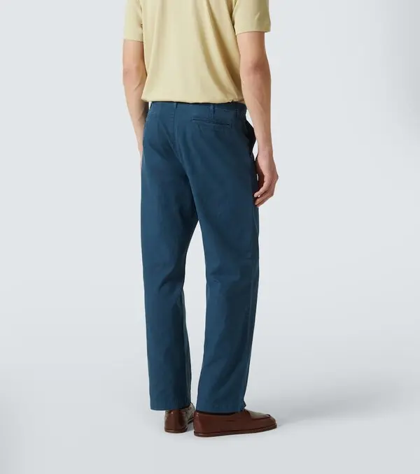 Auralee Cotton Gabardine Chinos - Blue