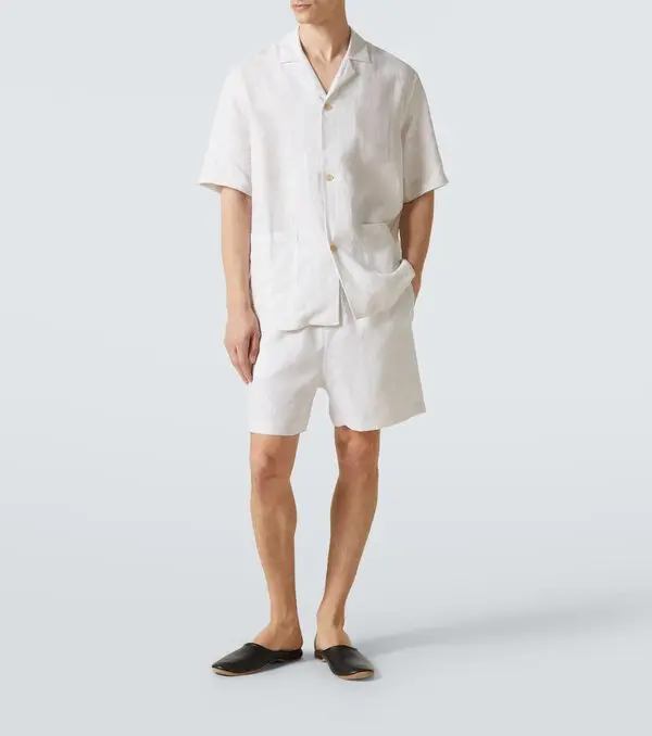 Zegna Striped Linen Pajamas