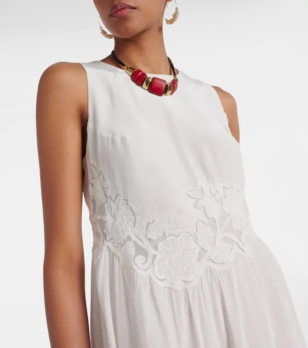 Velvet By Graham & Spencer Bianca Lace-trimmed Midi Dress