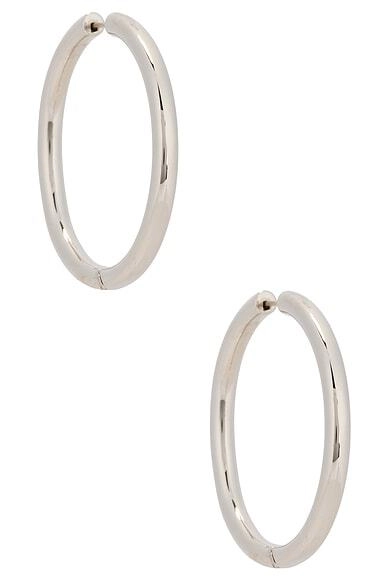 JENNIFER FISHER Lilly Hinged Baby Hoop Earrings - Silver