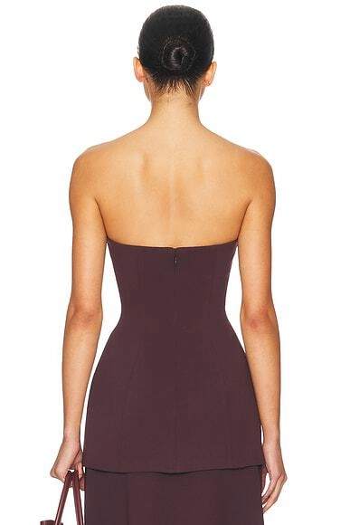 HELSA The Heavy Crepe Tunic Top - Eggplant